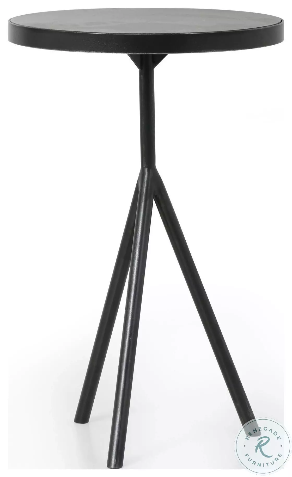 Corin Powder Black End Table from Four Hands | Coleman Furniture