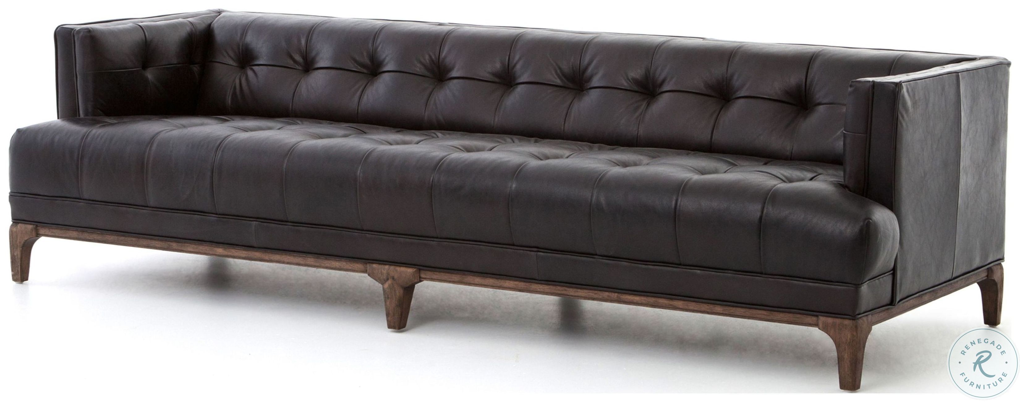 Dylan Black Rider Leather Sofa from Four Hands | Coleman Furniture