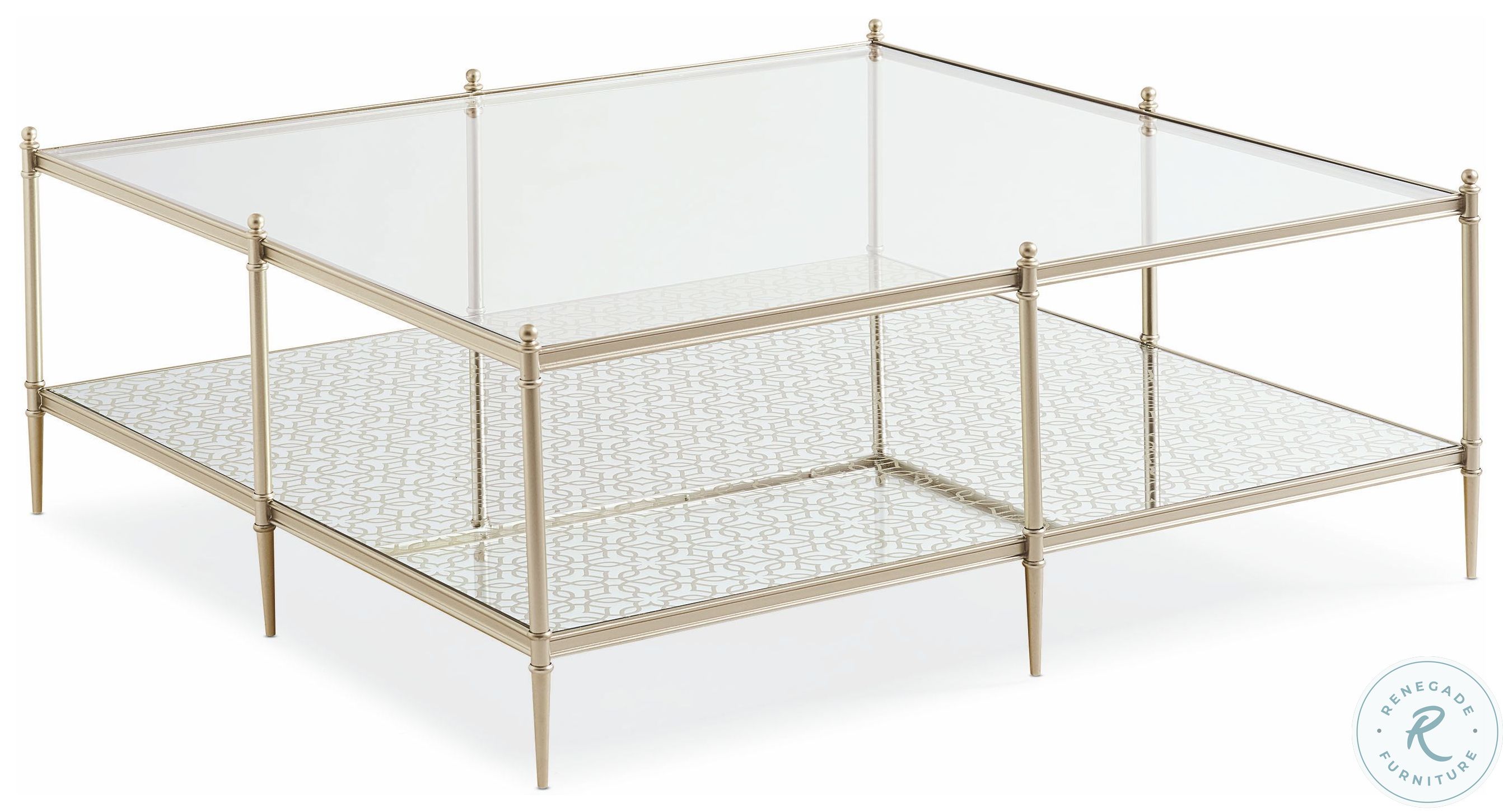 Caracole Classic Neutral Metallic Perfectly Square Square Cocktail ...