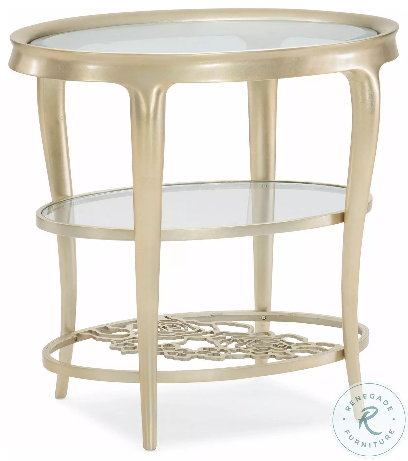 Untamed Beauty Oracle Silver Leaf End Table From Delano Home | Coleman ...