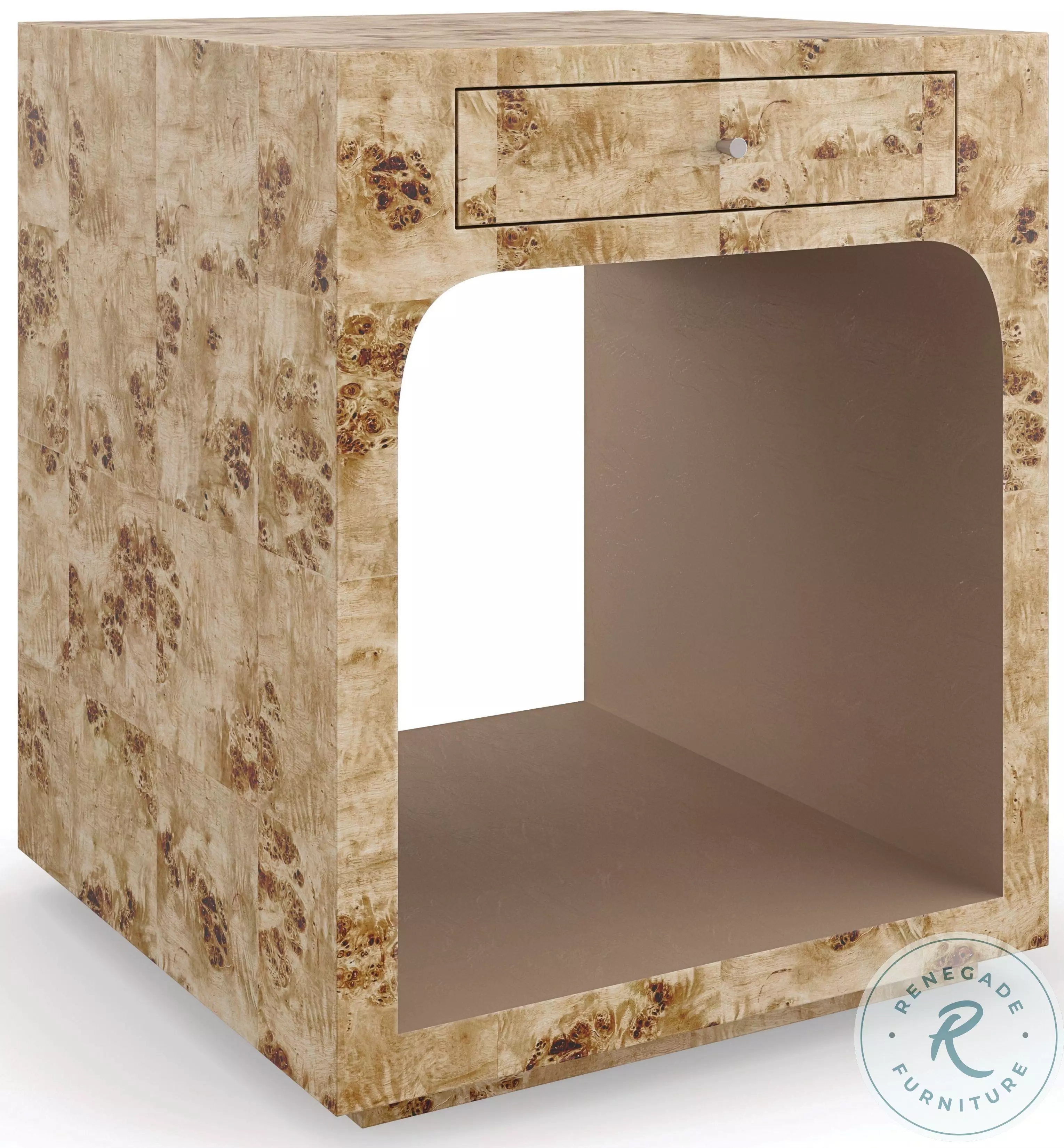 Burlesque Mappa Burl And Brazen Bronze Leaf End Table From Caracole ...
