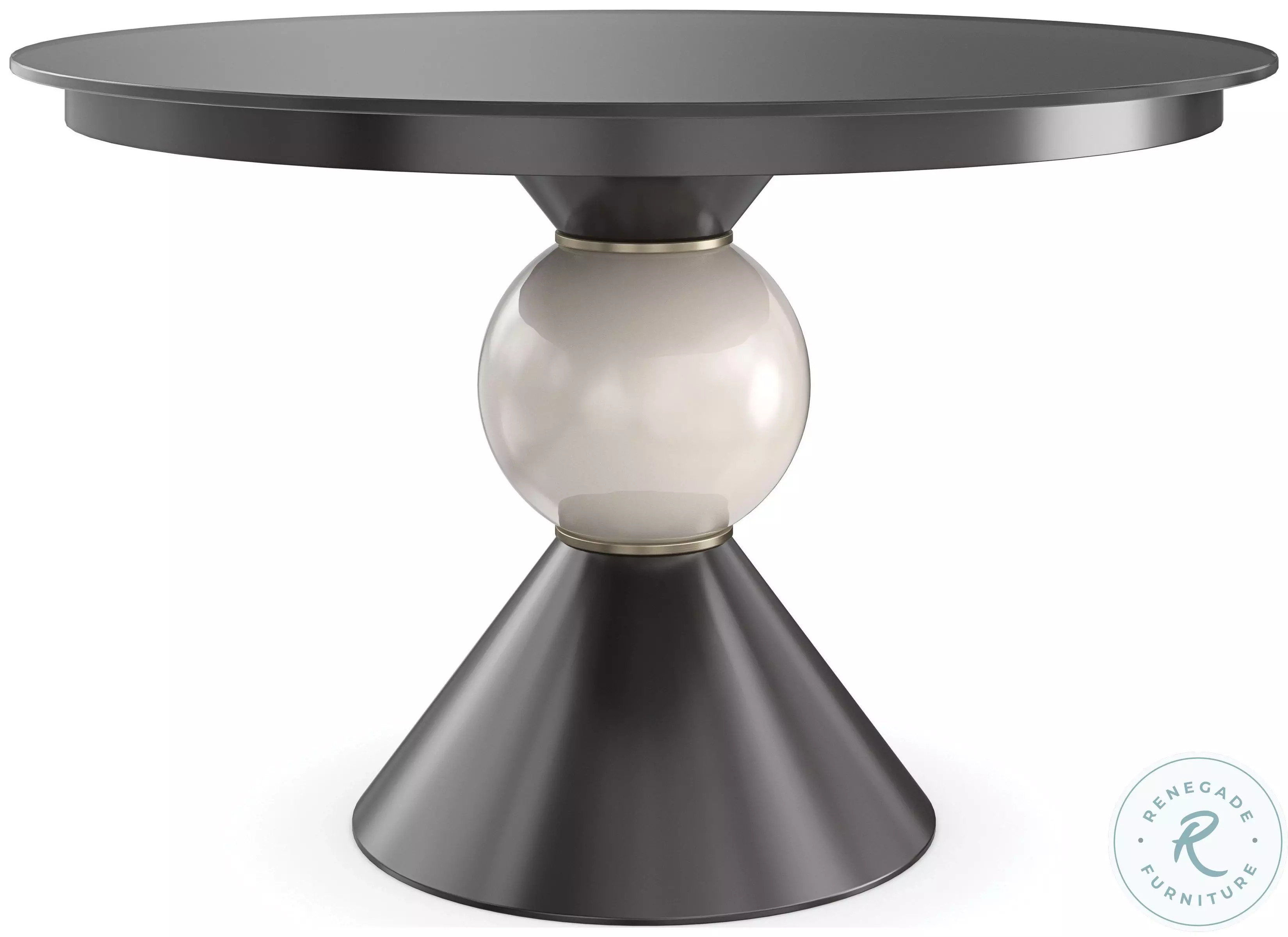Chalice Almost Black And Brushed Gold Dining Table From Home Gallery ...