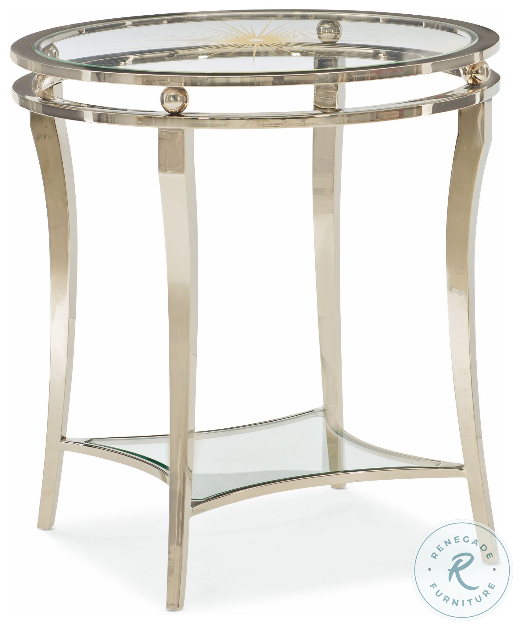 Classic Rising Star Neutral Metallic End Table from Caracole | Coleman ...