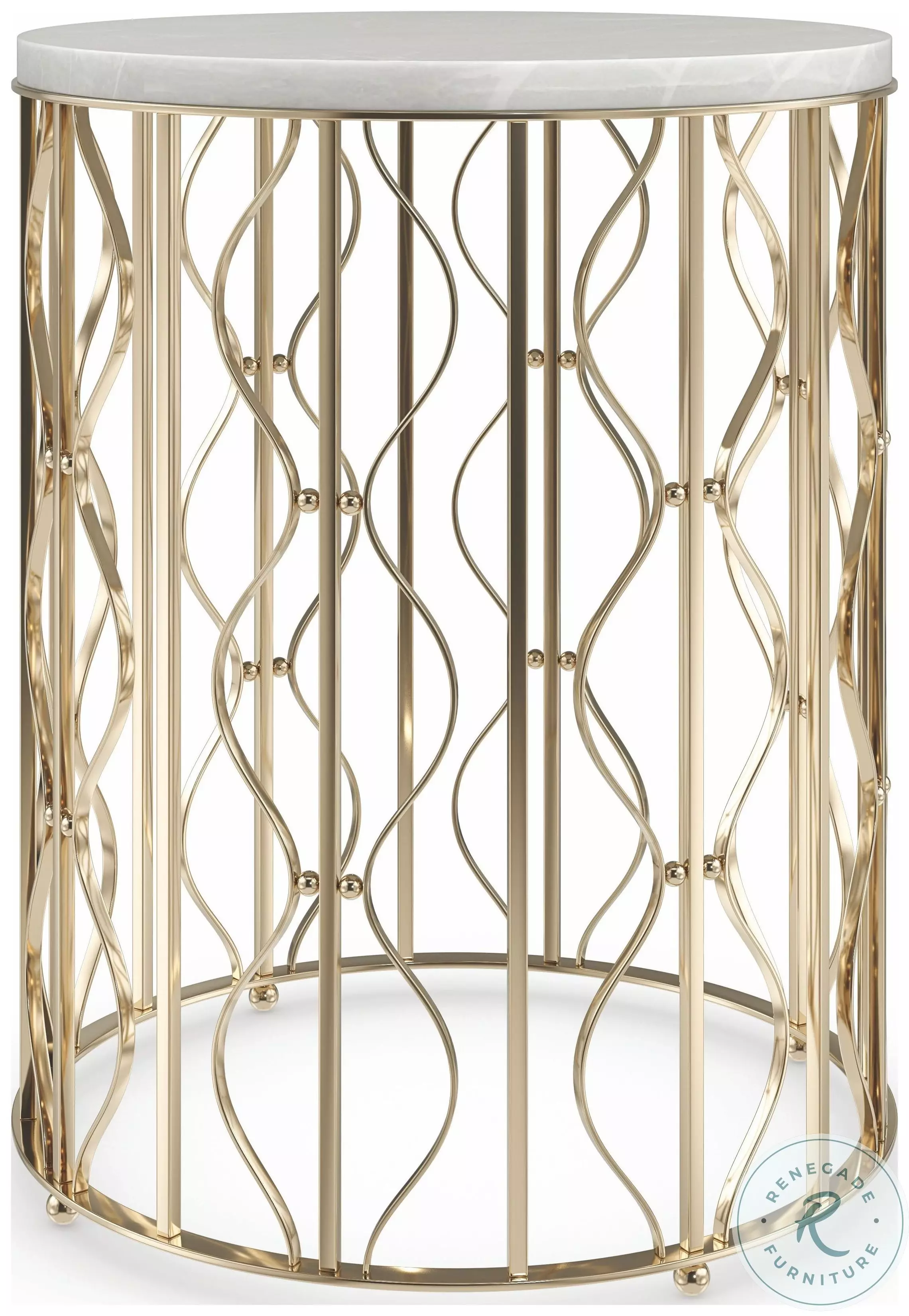 Style Spotter Whisper Of Gold Side Table From Caracole | Coleman Furniture