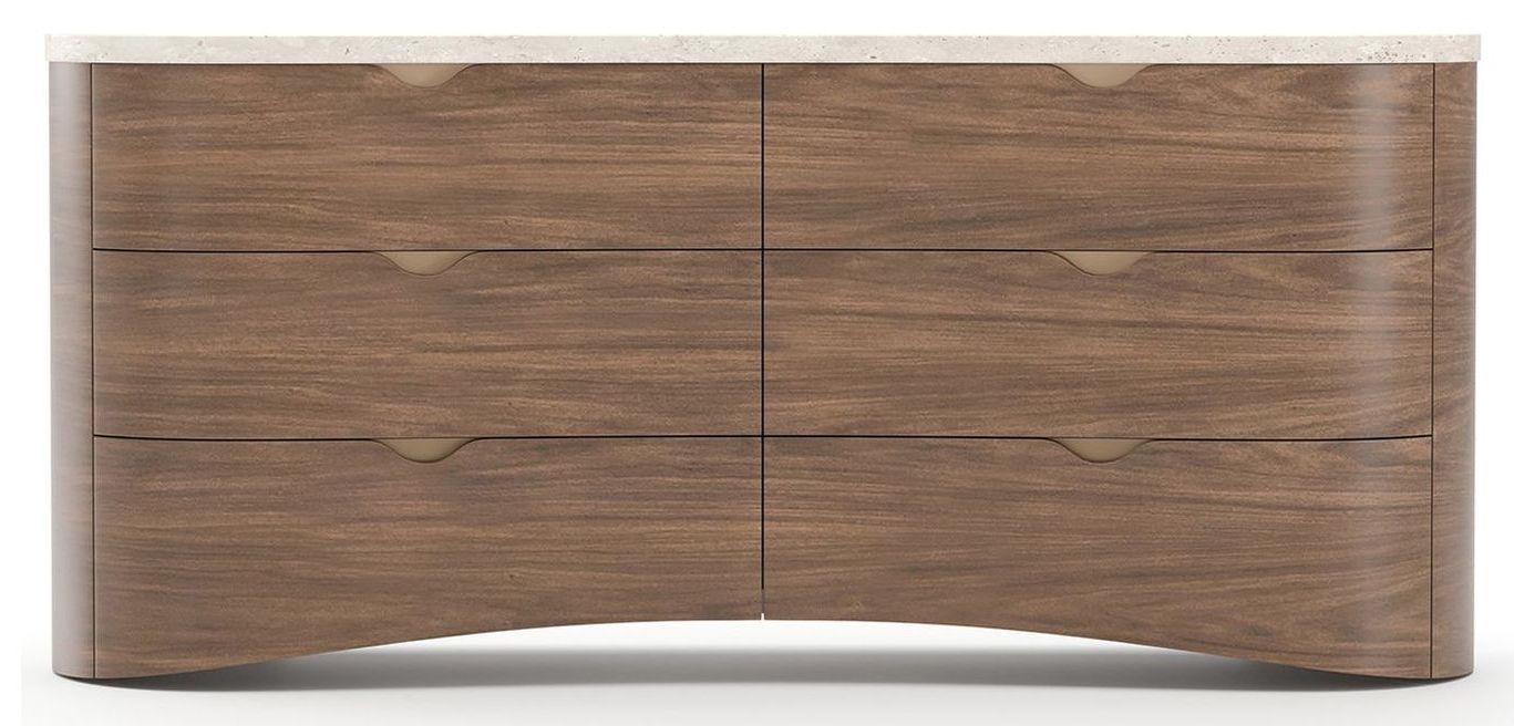 Fleur Porcini and Travertine 6 Drawer Dresser from Caracole | Coleman ...