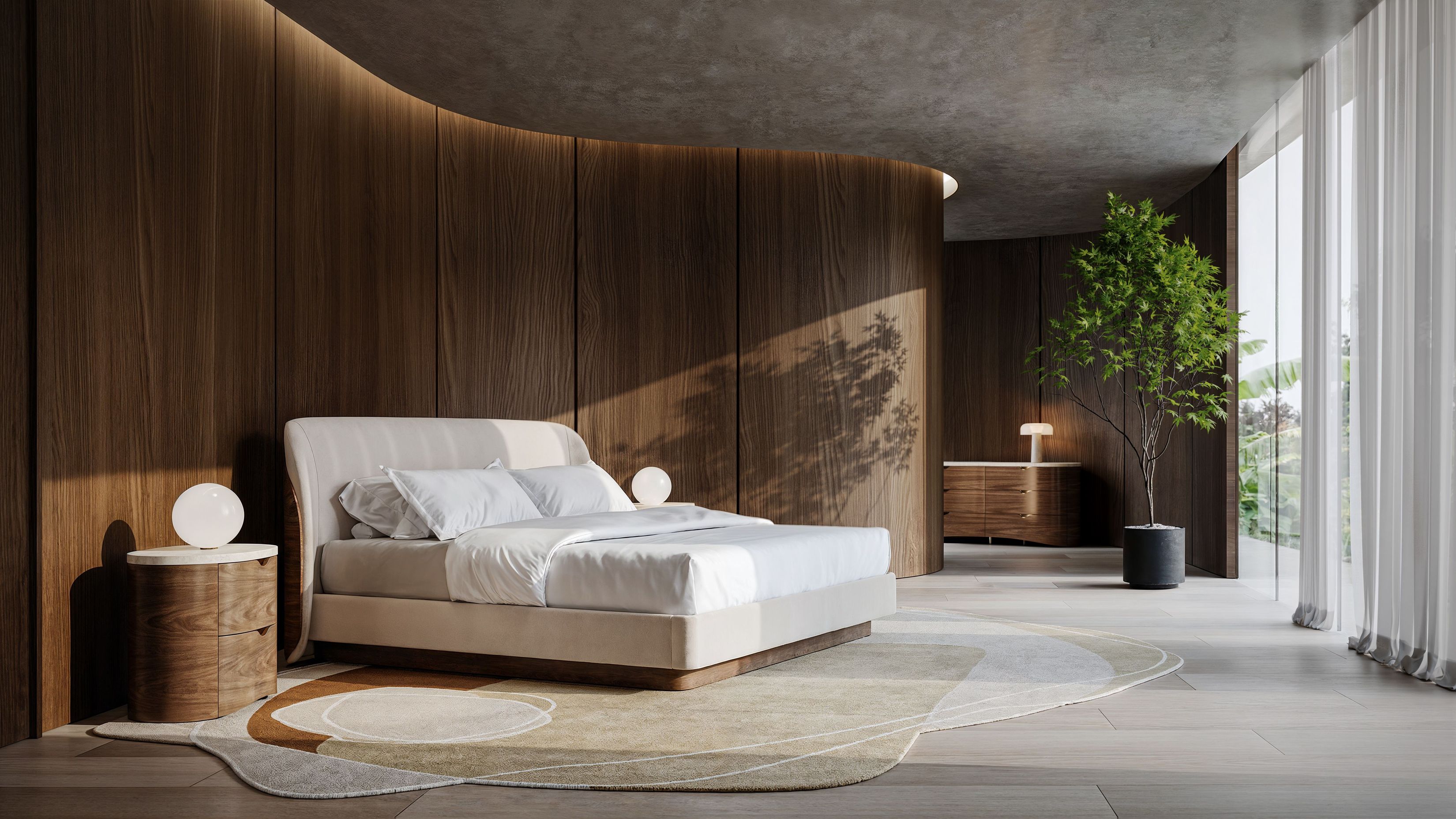 Fleur Ivory and Porcini Upholstered Panel Bedroom Set from Caracole ...