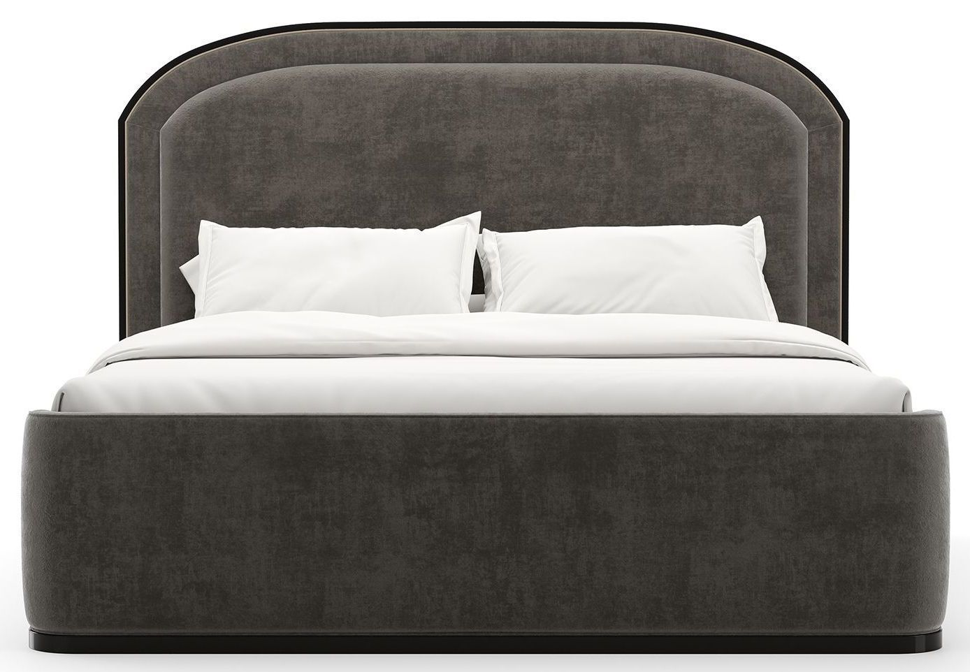 Wanderlust Pewter and Seal Skin Upholstered King Panel Bed from ...