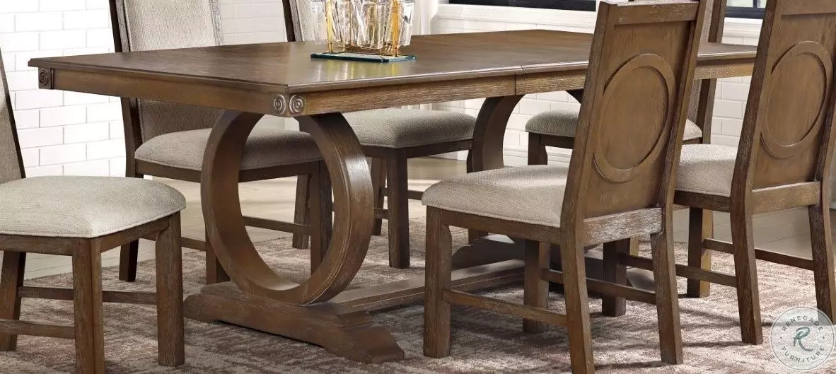 Monclova Rustic Oak Extendable Dining Table From Furniture of America ...