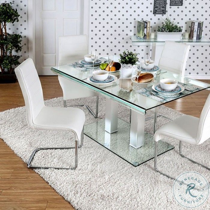 Richfield I Silver Rectangular Dining Table from Furniture of America ...