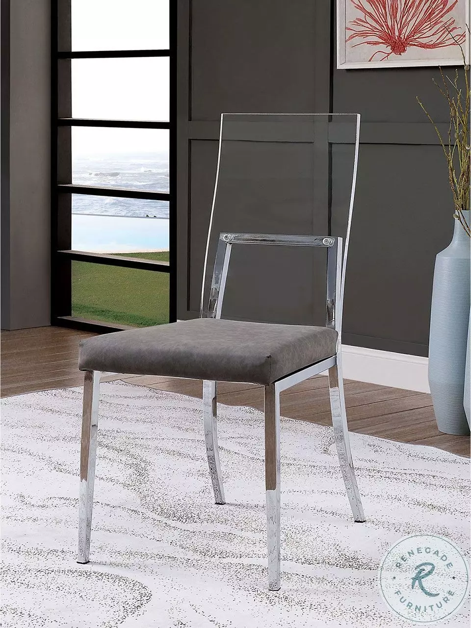 Casper Chrome Side Chair Set Of 2 from Furniture of America | Coleman ...