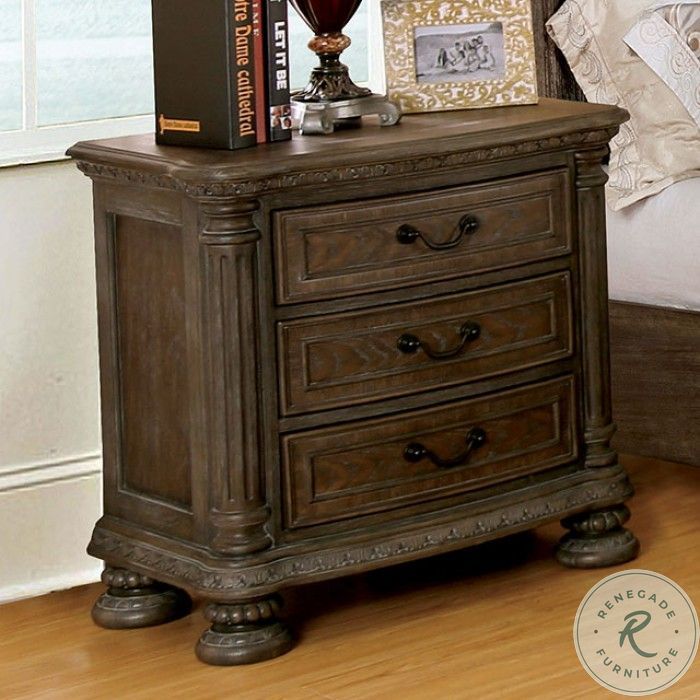 Persephone Rustic Natural Tone Night Stand from Furniture of America ...