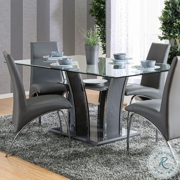 Glenview I Gray Rectangular Dining Table from Furniture of America ...