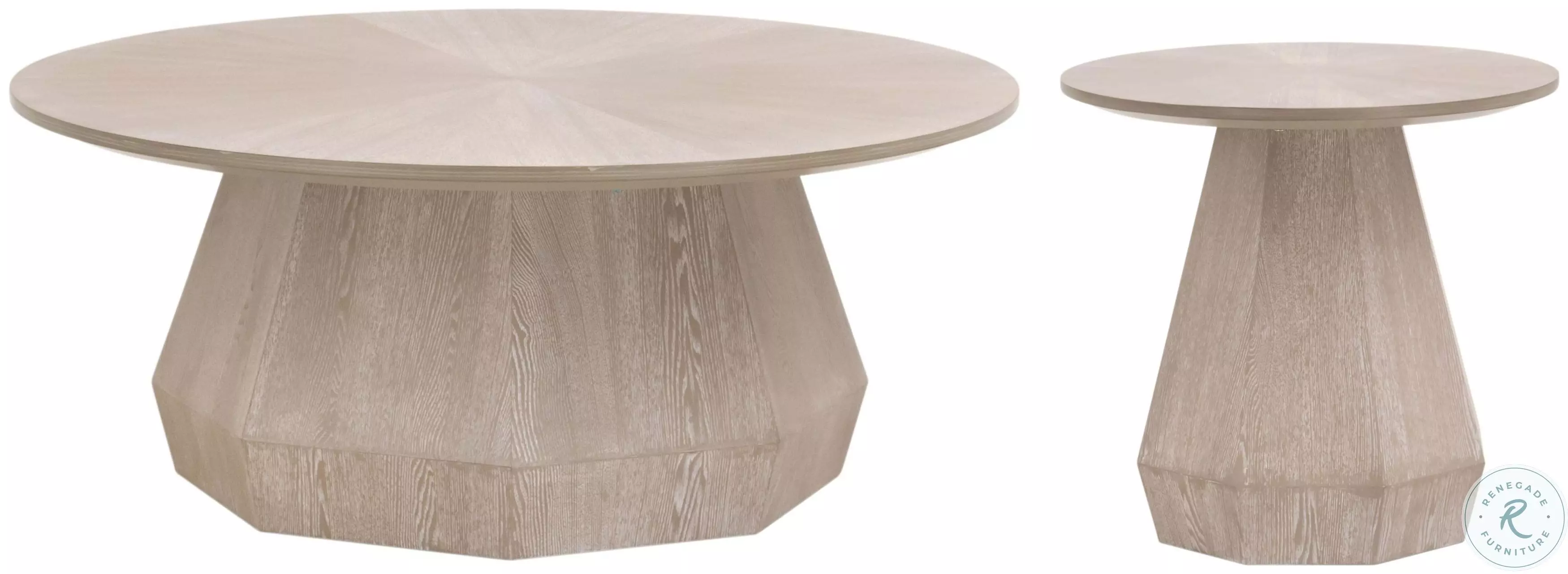 Coulter Natural Gray Round Occasional Table Set from Essentials for ...