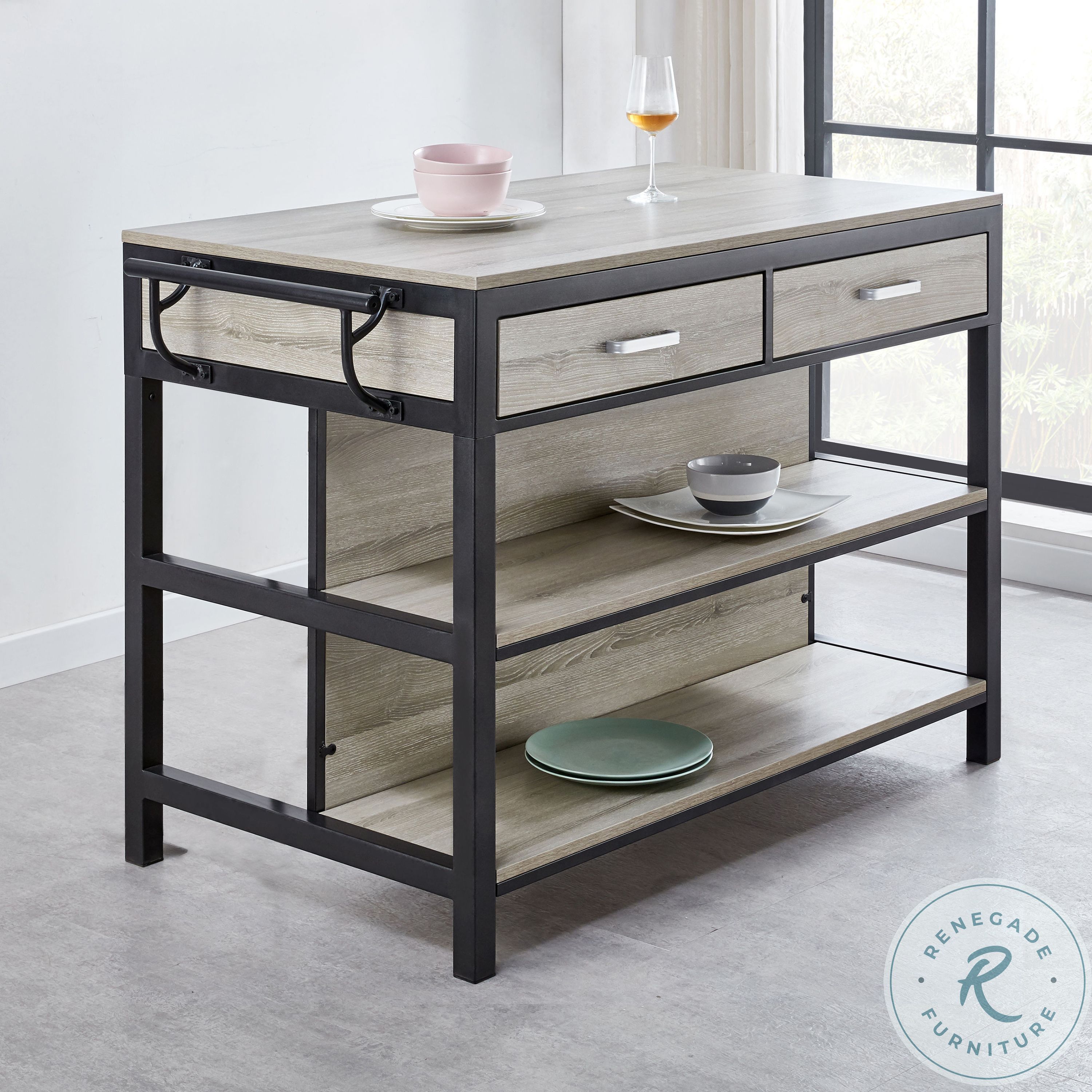 Carson Weathered Driftwood Counter Height Kitchen Table from Steve ...