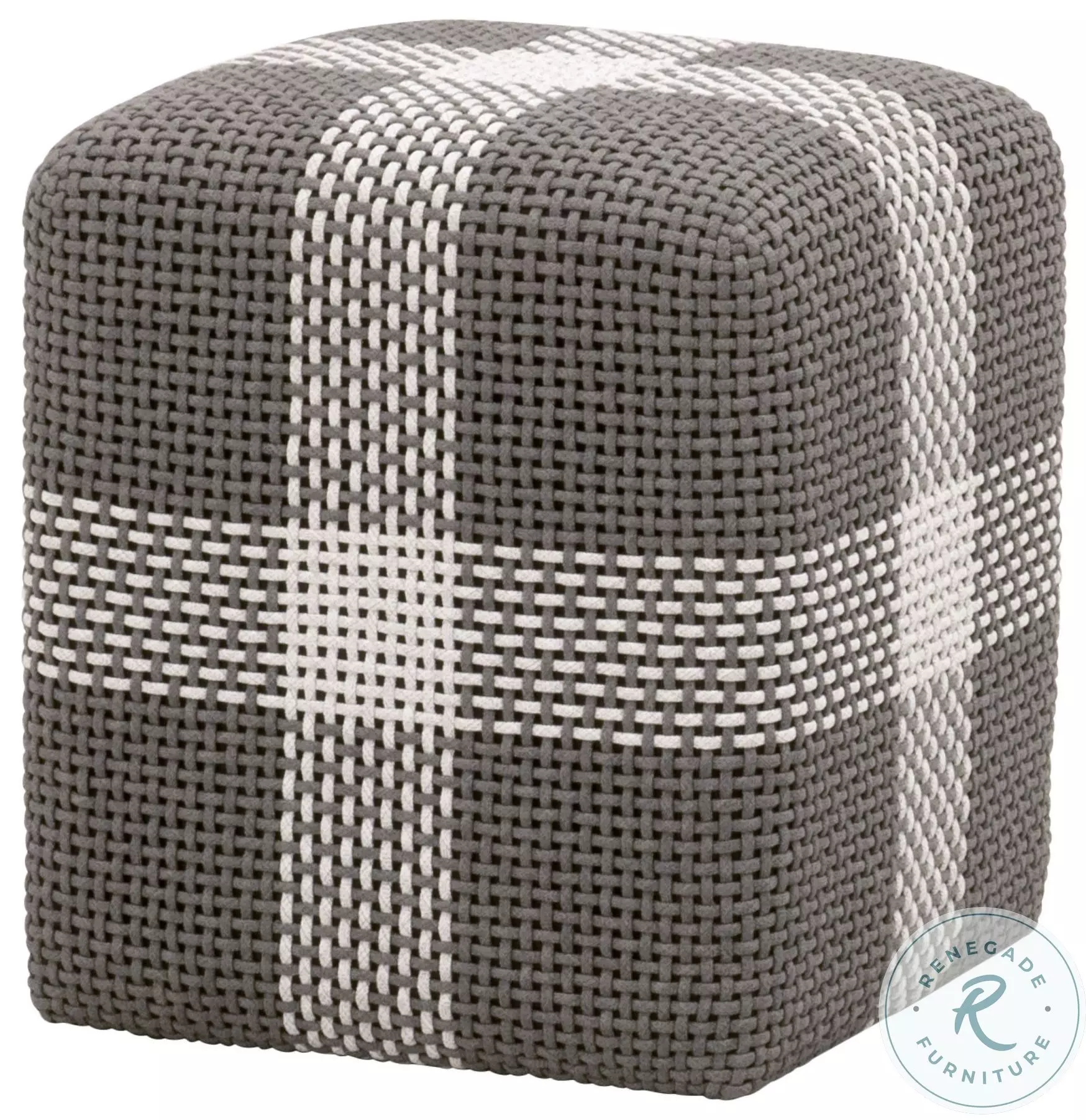 Cross Dove Flat Rope And White Speckle Stripe Accent Cube From ...