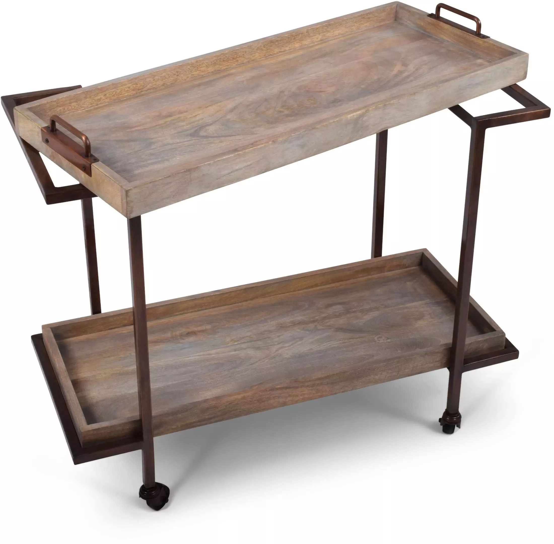 Conway Copper Plated Serving Cart from Steve Silver | Coleman Furniture