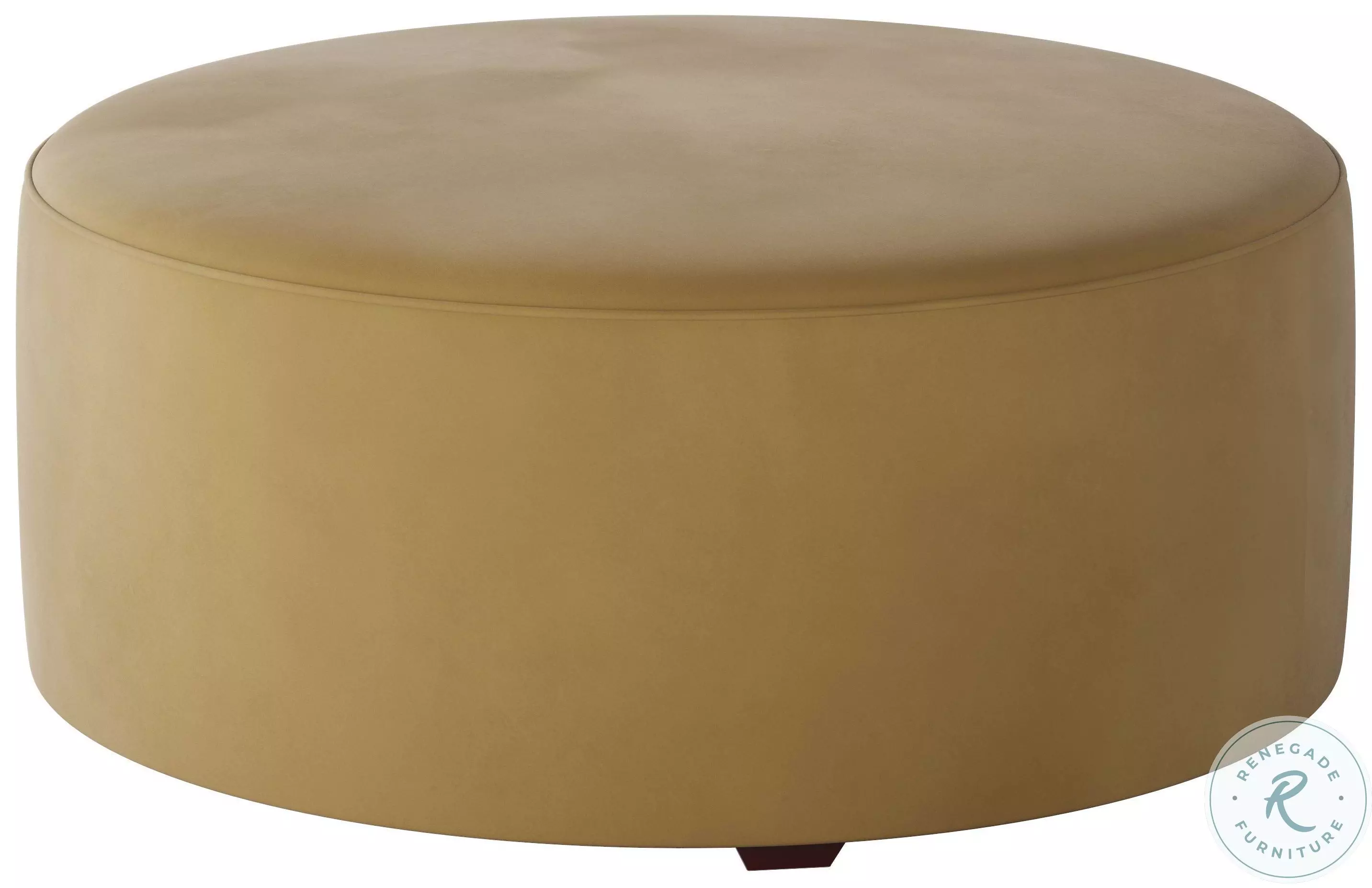 Bella Harvest Gold Round Cocktail Ottoman From Southern Home ...
