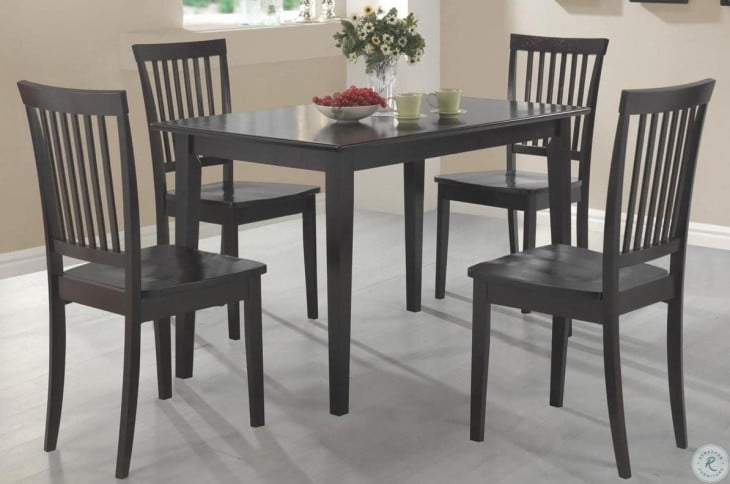 150152 Cappuccino 5 Piece Dining Room Set from Coaster (150152 ...