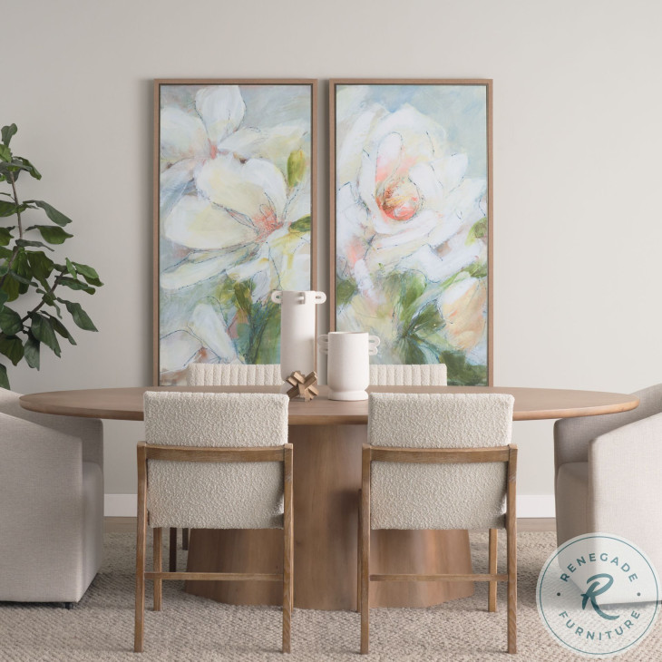 Jovani Light Brown Mango Wood Oval Dining Table From Mercana Furniture ...