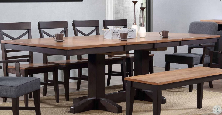 Choices Black Oak Extendable Dining Table from ECI Furniture | Coleman ...