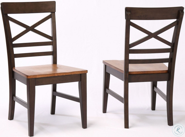 Choices Black Oak X Back Side Chair Set of 2 from ECI Furniture ...