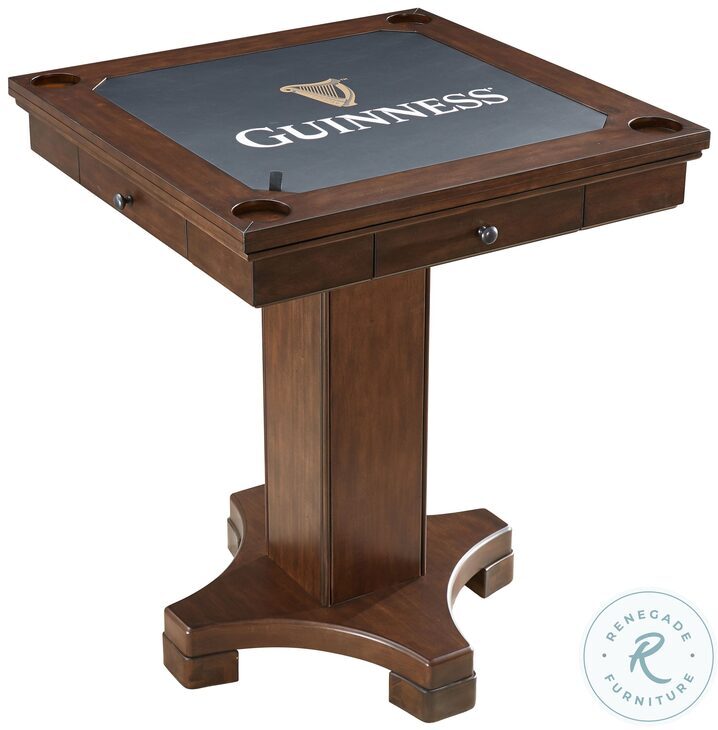 Guinness Distressed Walnut Pub Game Table From ECI Furniture | Coleman ...