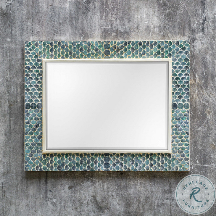 Makaria Coastal Blue Wall Mirror from Uttermost | Coleman Furniture
