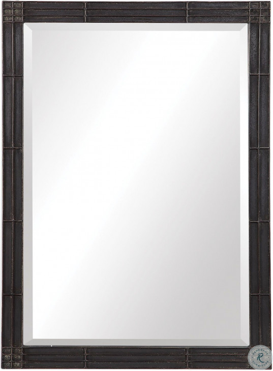 Gower Rustic Aged Black Vanity Mirror from Uttermost | Coleman Furniture