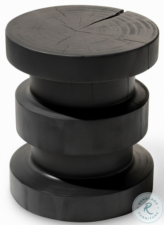 Inez Black Pine End Table from Four Hands | Coleman Furniture