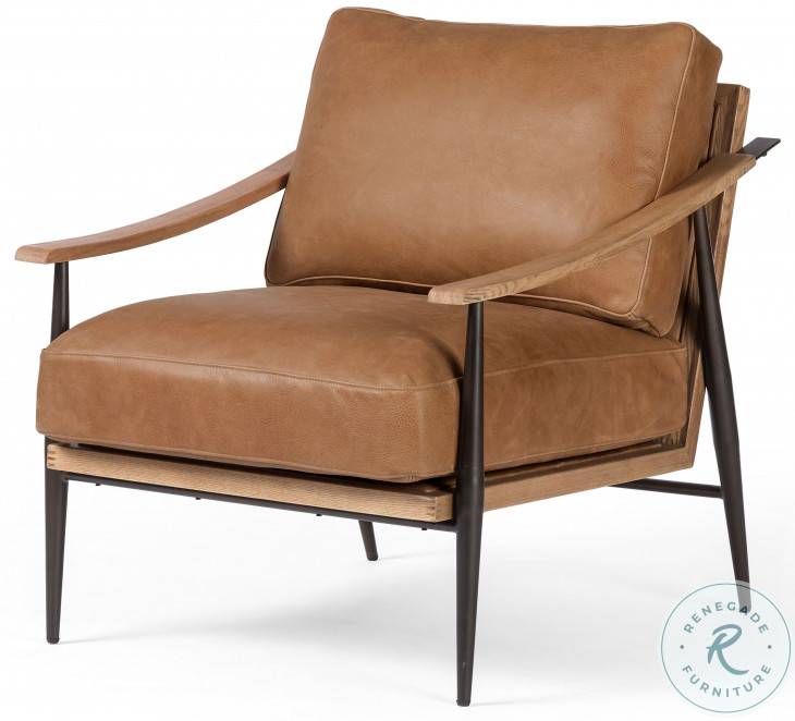 Kennedy Palermo Cognac Leather Chair from Four Hands | Coleman Furniture