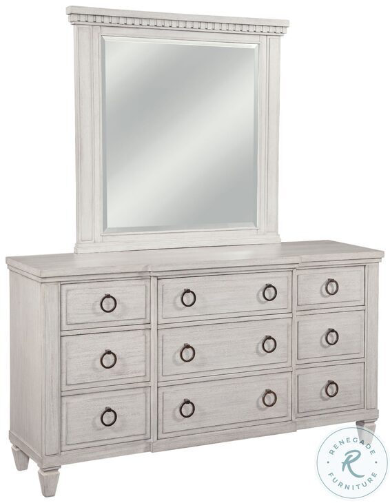 Salter Path White Grain Dresser with Mirror From American Woodcrafters ...