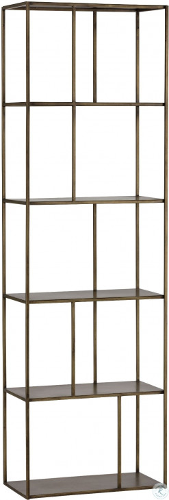 Mixt Eiffel Antique Brass Small Bookcase from Sunpan Coleman Furniture