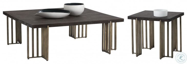 Mixt Alto Antique Brass Coffee Table from Sunpan | Coleman Furniture