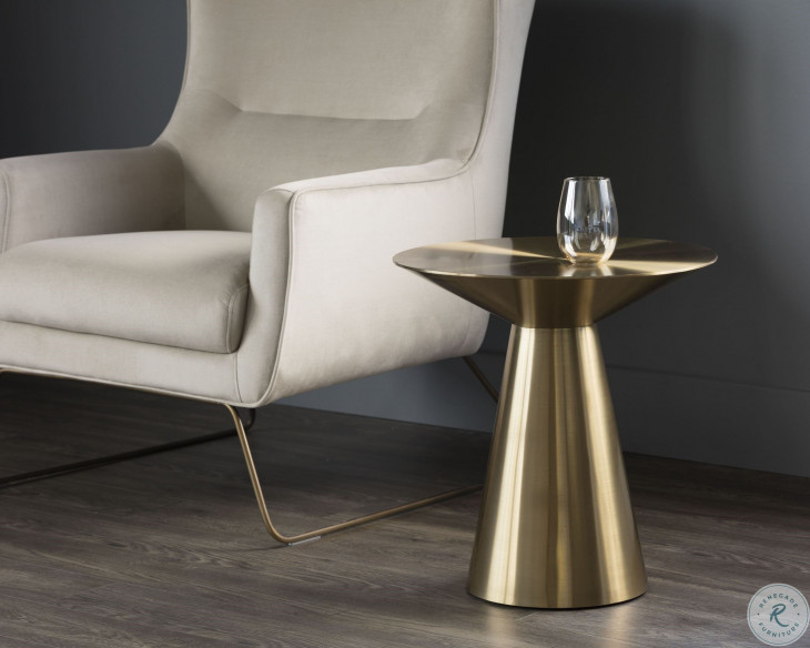 Ikon Carmel Gold Side Table from Sunpan | Coleman Furniture