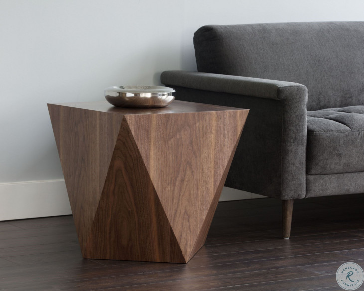 Ikon Timmons Walnut End Table from Sunpan | Coleman Furniture