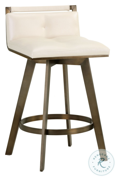 Ikon Arizona Castillo Cream Swivel Counter Stool from Sunpan | Coleman ...
