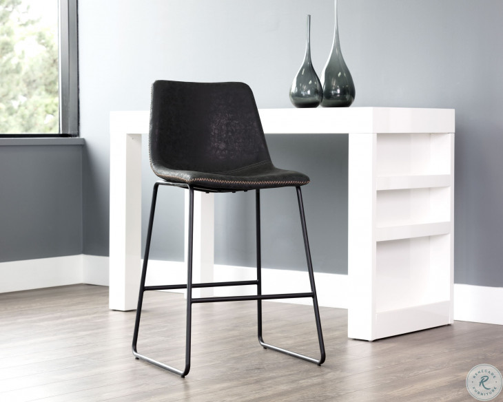 Urban Unity Cal Antique Black Counter Stool Set Of 2 ...