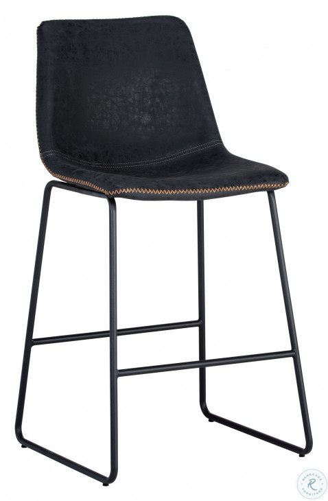 Urban Unity Cal Antique Black Counter Stool Set of 2 from Sunpan ...