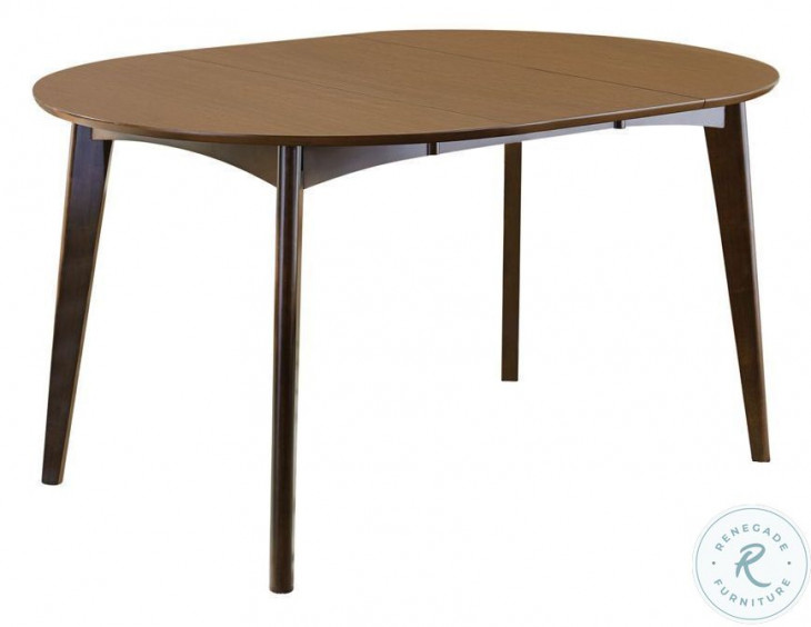 Malone Dark Walnut Extendable Round Dining Table from Coaster (105361) | Coleman Furniture