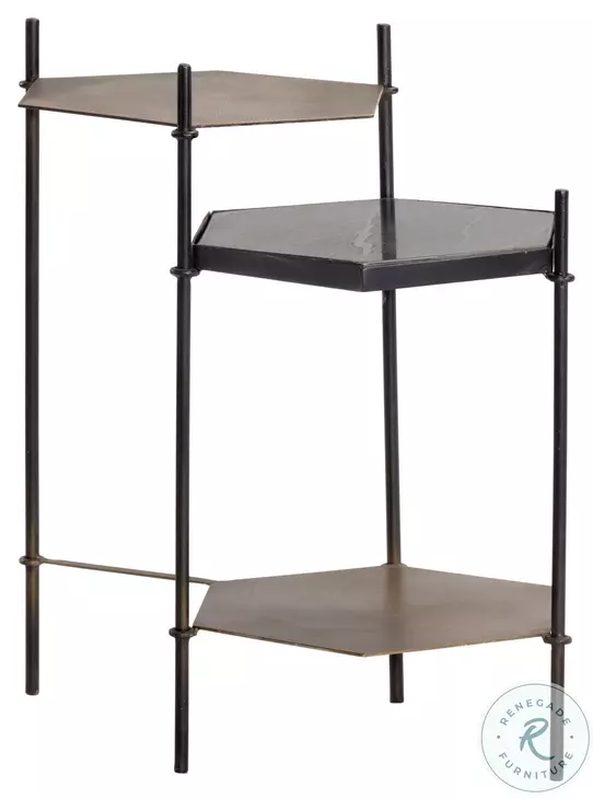 Hexall Black Side Table from Sunpan | Coleman Furniture
