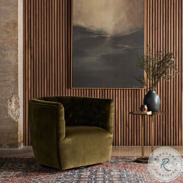 Hanover Surrey Olive Swivel Chair from Four Hands | Coleman Furniture