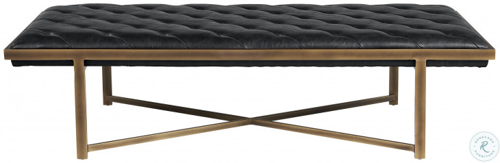 Irongate Vintage Cognac Faux Leather Kayla Bench | HomeGalleryStores ...