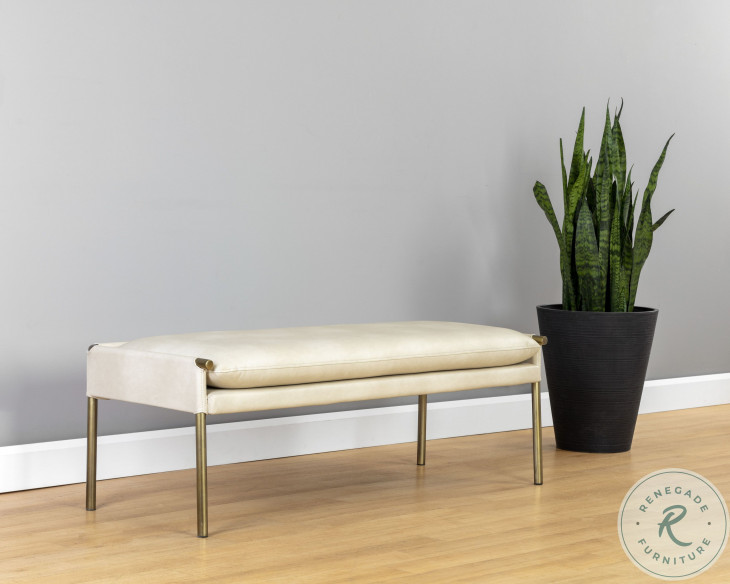Sunpan Bellevue Bench Bravo Cream