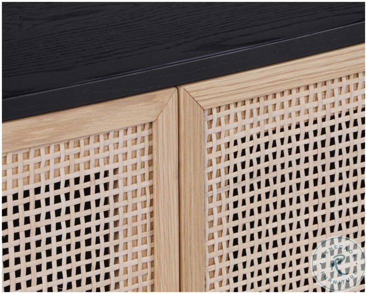 Artezia Black Oak and Natural Rattan Avida Sideboard From Sunpan ...