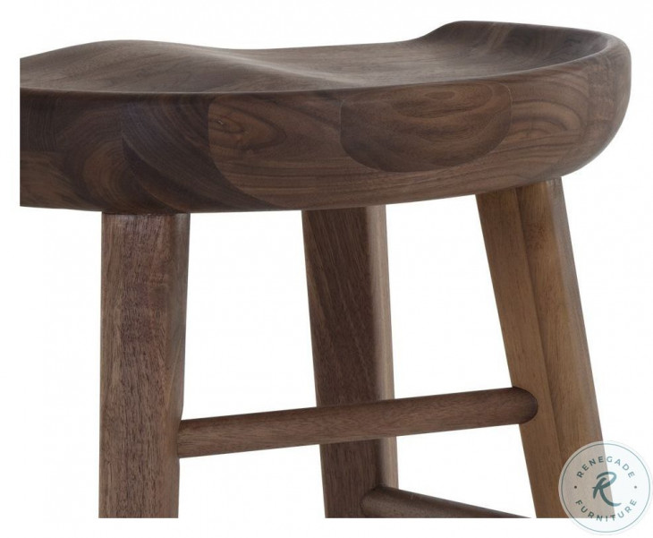 Dominic Brown Walnut Counter Height Stool From Sunpan | Coleman Furniture