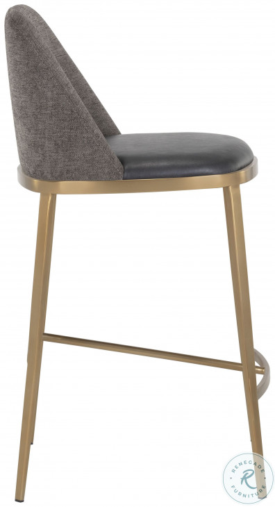 Ikon Bravo Portabella And Sparrow Grey Dover Counter Height Stool From ...