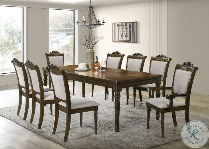 Willowbrook Chestnut Rectangular Wood Dining Table From Coaster Furniture | Coleman Furniture