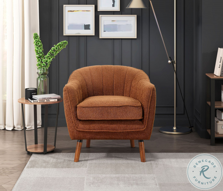 Cutler Rust Accent Chair From Homelegance | Coleman Furniture