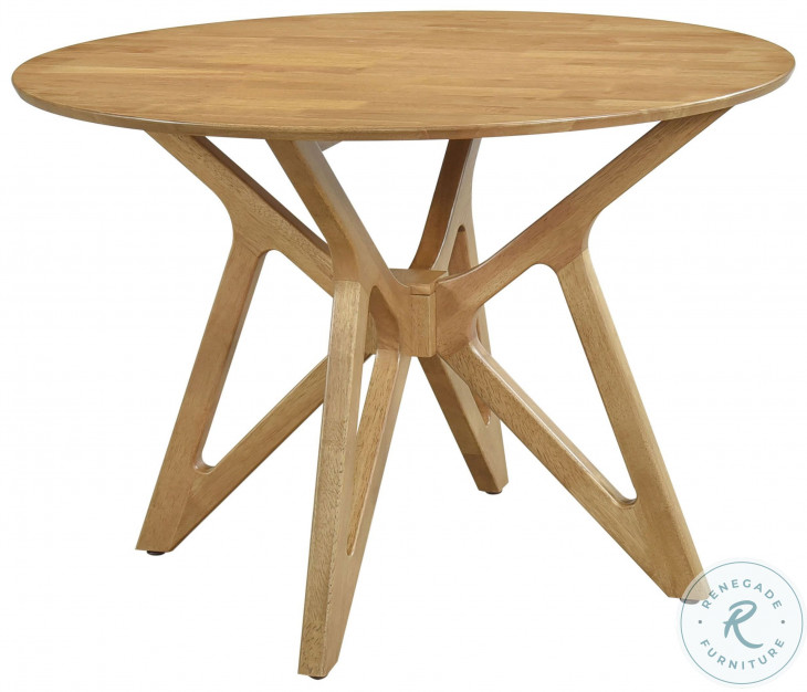 Elowen Light Walnut Solid Wood Round Dining Table From Coaster ...