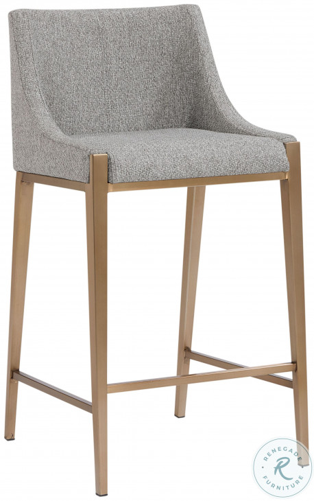 Ikon Monument Pebble Dionne Counter Height Stool From Sunpan | Coleman ...